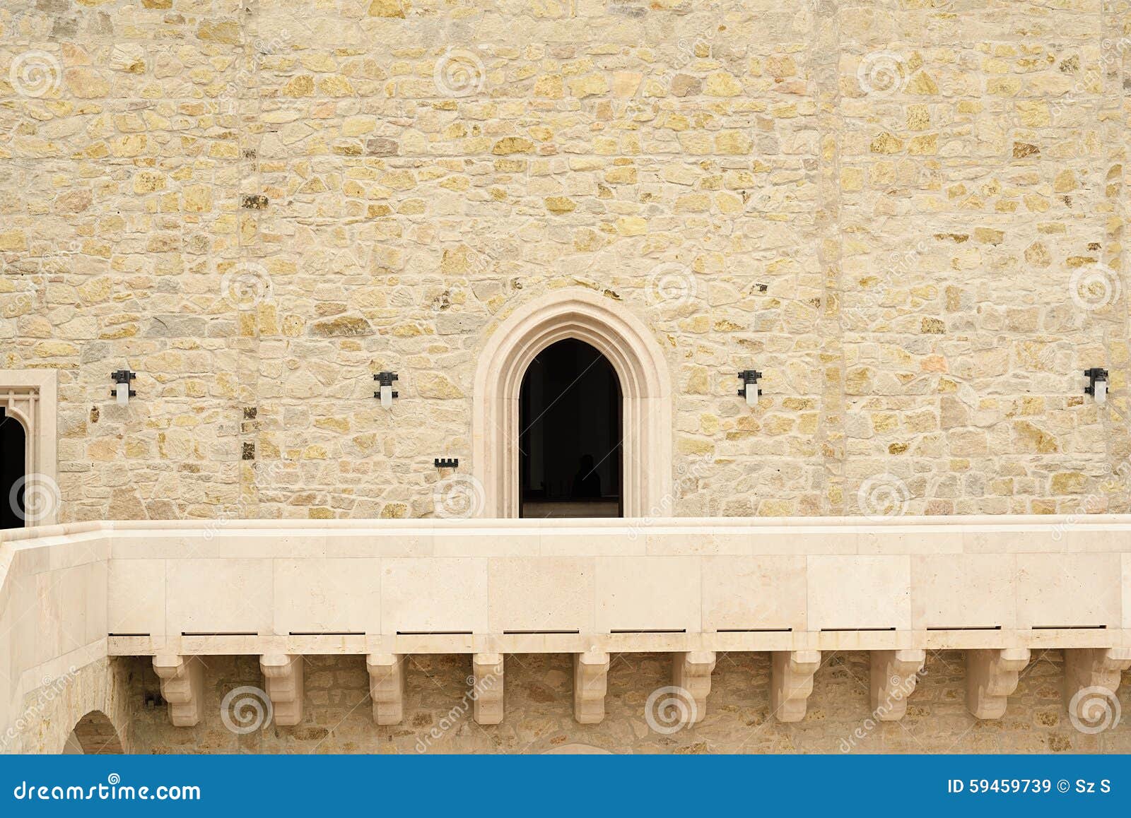 Castle detail stock image. Image of monument, terrace - 59459739