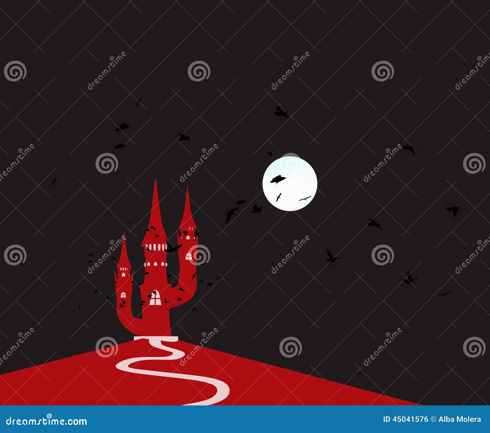 Castle of Devil stock illustration. Illustration of death - 45041576