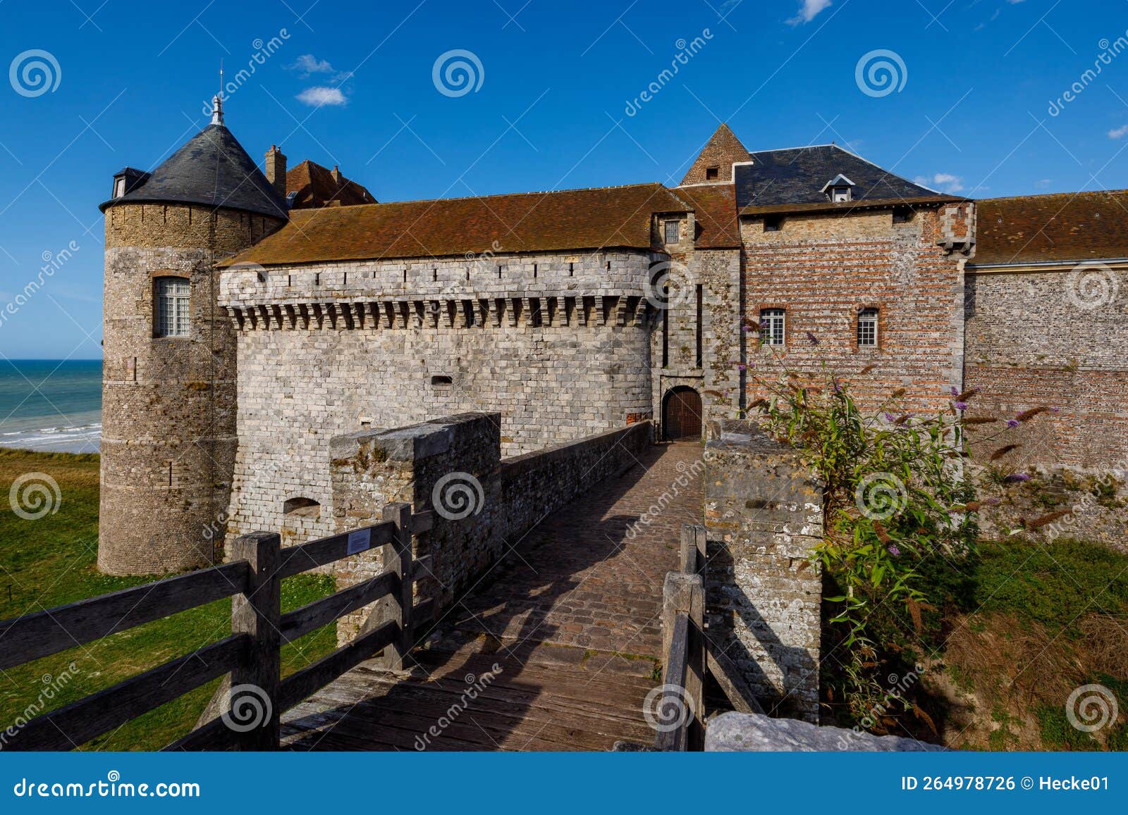 Castle of Dieppe in the Normandy France Stock Photo - Image of castle ...