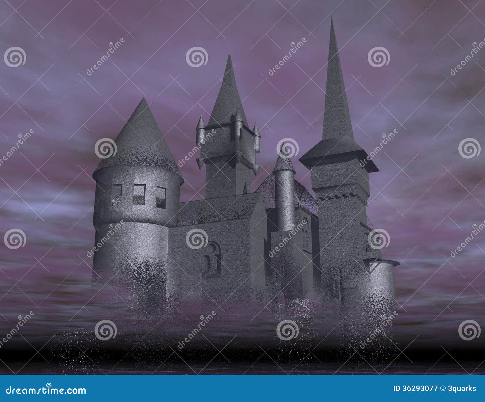 Castle stock illustration. Illustration of digital, mare - 36293077
