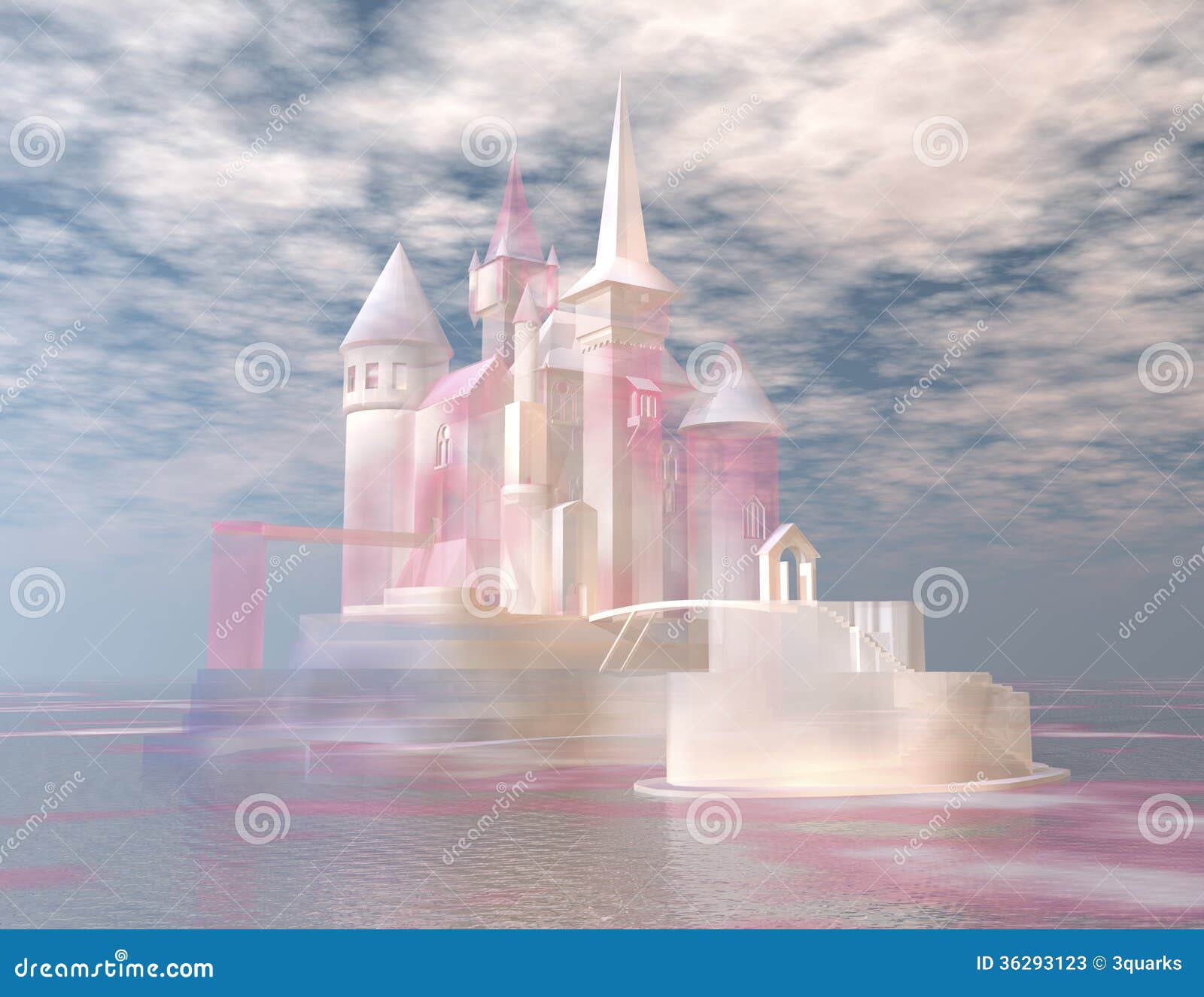 Castle stock illustration. Illustration of digital, medieval - 36293123
