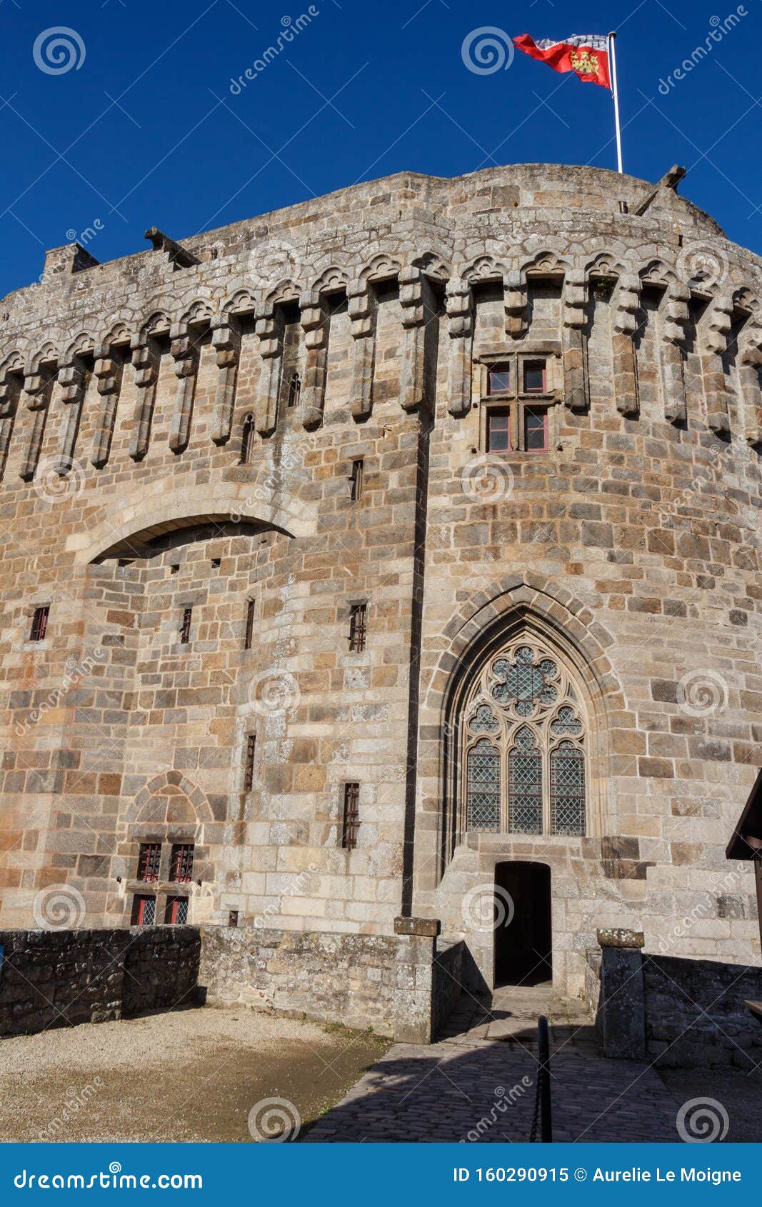 Castle of Dinan stock image. Image of france, wall, stone - 160290915
