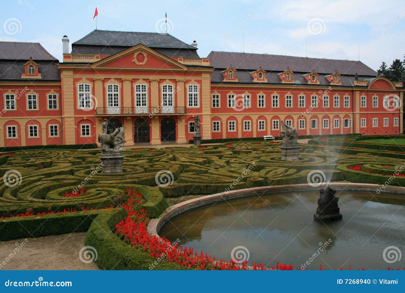 Castle in Dobris, Bohemia stock photo. Image of garden - 7268940