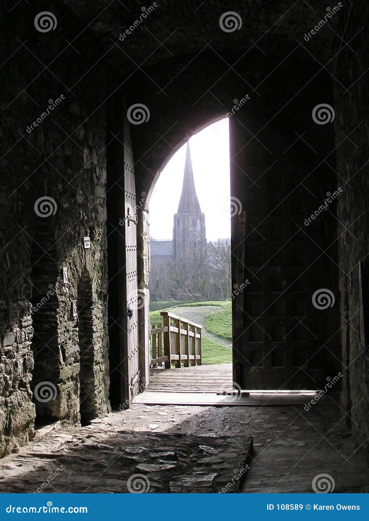 Castle Door stock image. Image of exit, arch, archway, drawbridge - 108589