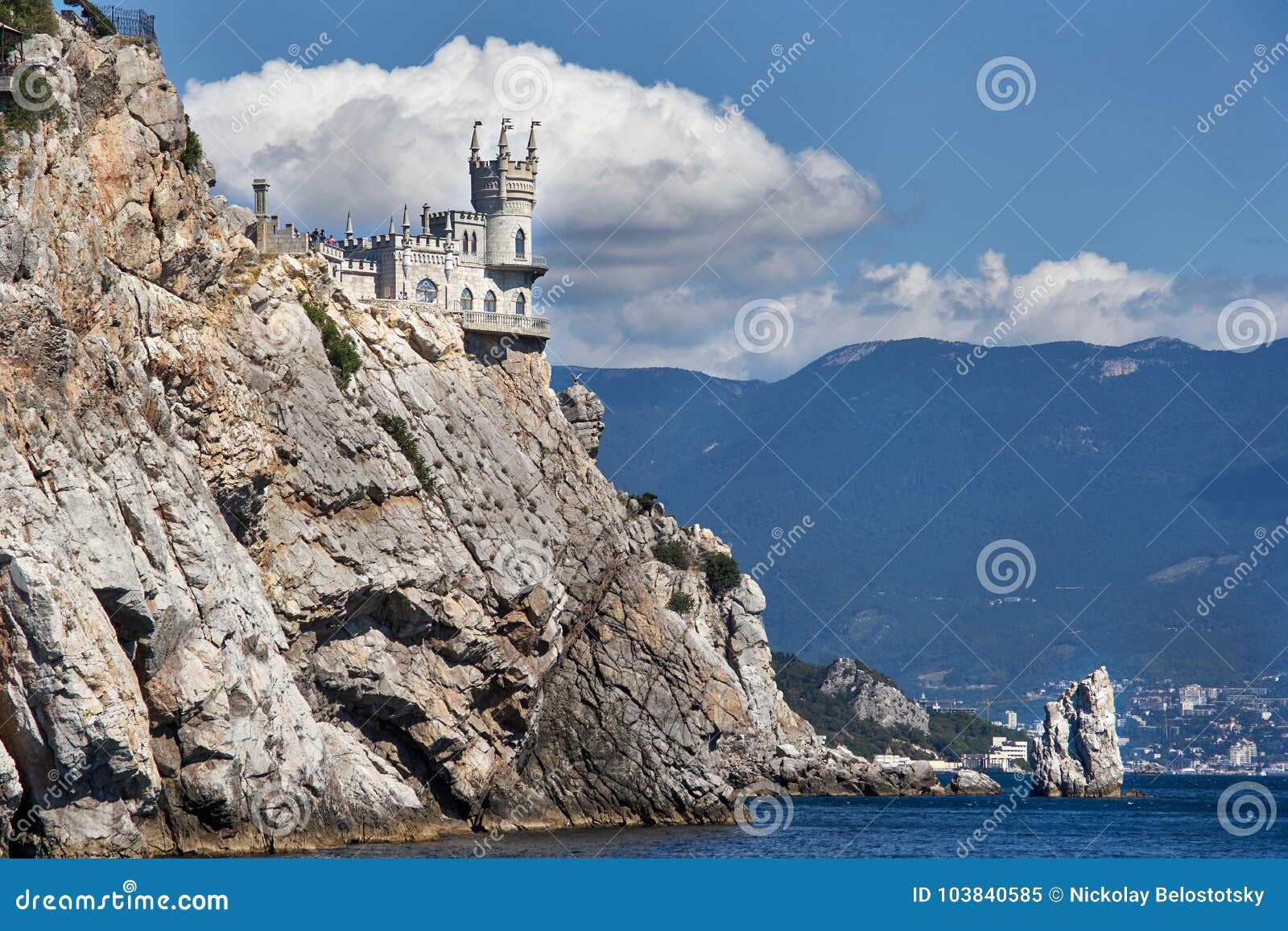 Castle on the rock stock image. Image of overlook, medieval - 103840585
