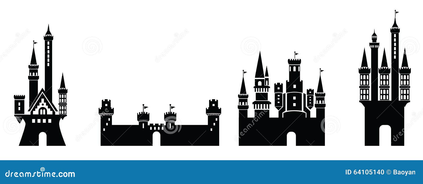 Castle elements stock vector. Illustration of dark, fortress - 64105140