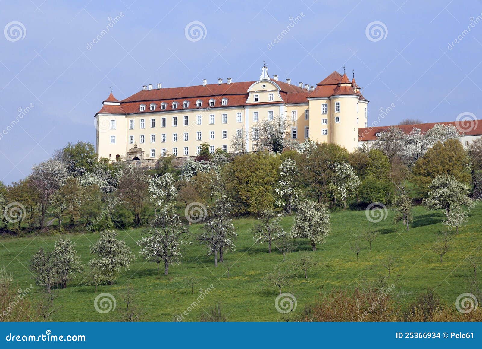 Castle of Ellwangen in Germany Stock Photo - Image of castle ...