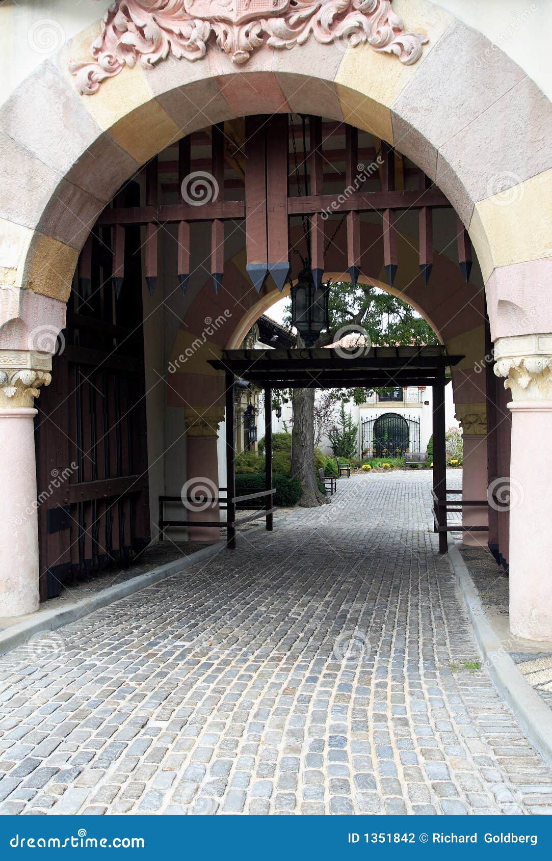 Castle entrance stock photo. Image of ancient, cobble - 1351842