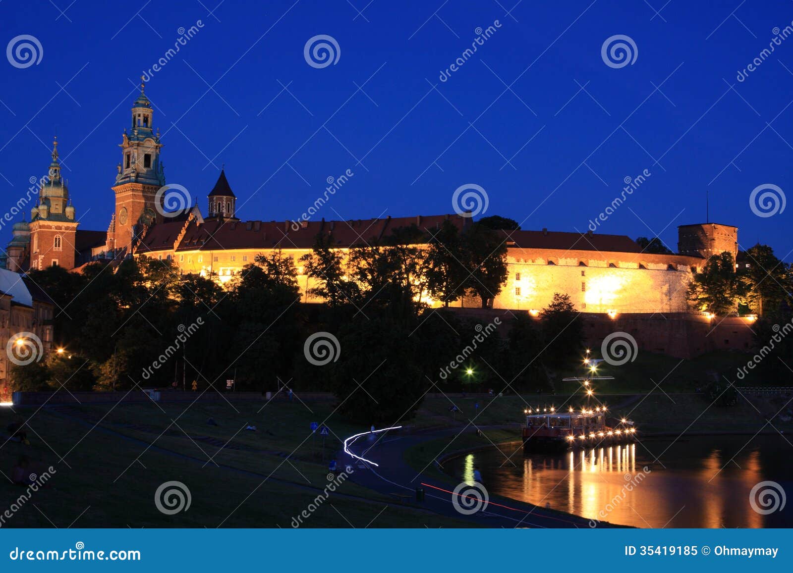 Castle in the Evening, Poland Stock Image - Image of city, architecture ...