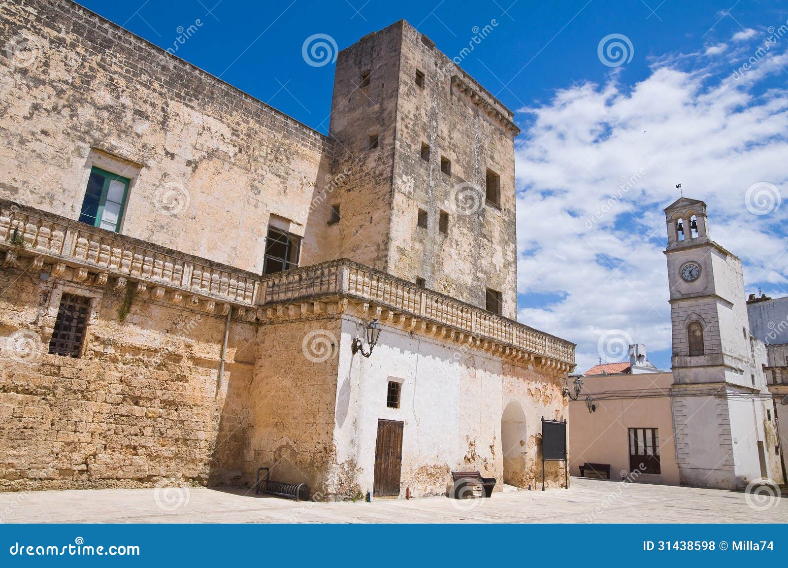 Castle of Felline. Puglia. Italy Stock Photo - Image of architectonic ...
