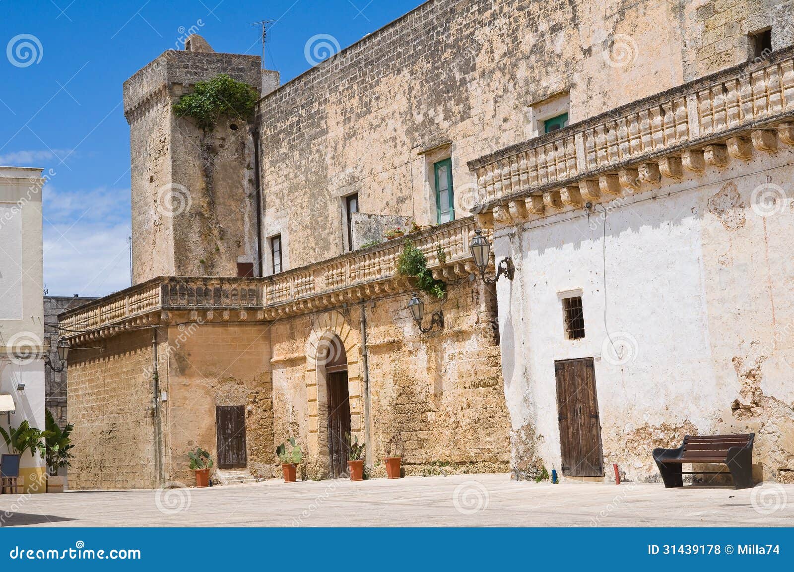 Castle of Felline. Puglia. Italy Stock Photo - Image of monumental ...