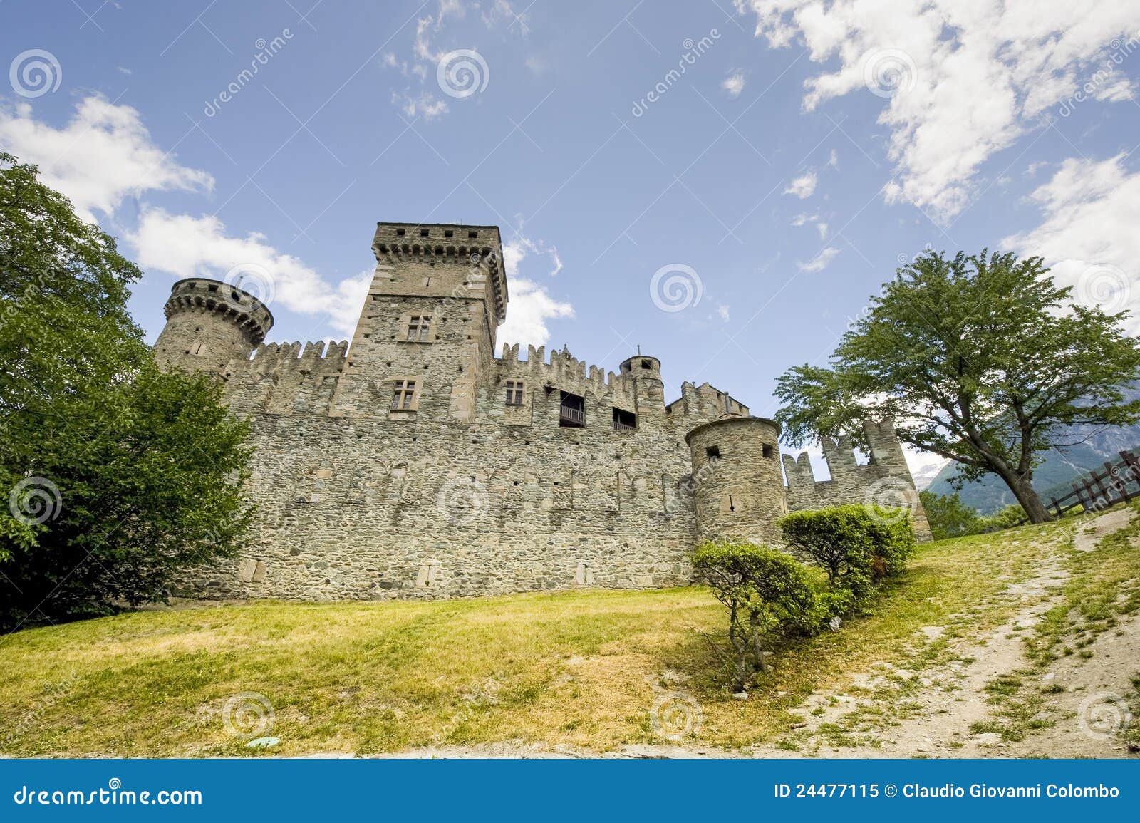 Castle of Fenis stock image. Image of historic, italy - 24477115