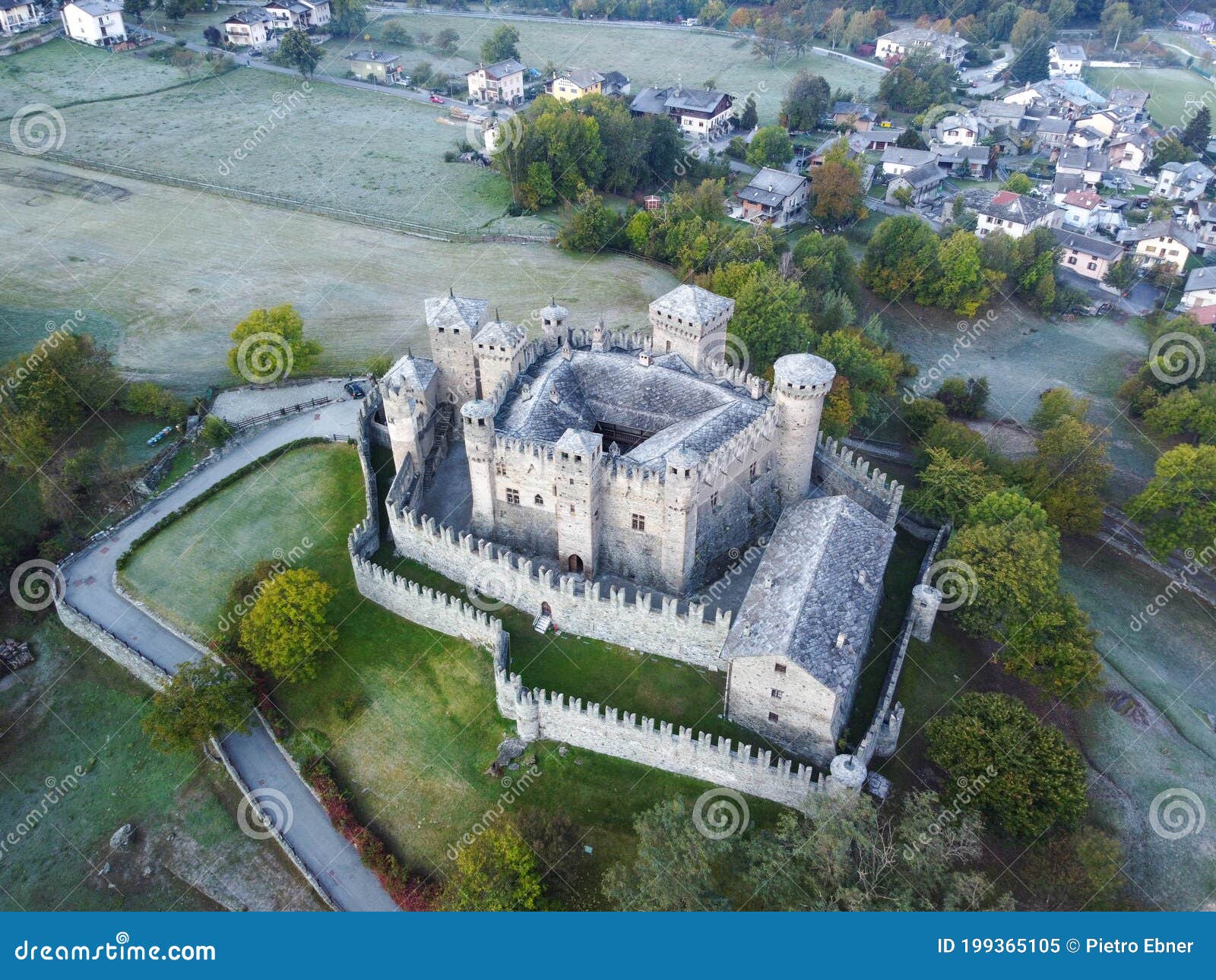 The Castle of Fenis in Val D Aosta Editorial Image - Image of castle ...