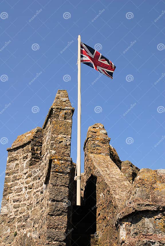 Castle and Flag stock image. Image of steps, wales, flag - 1102771