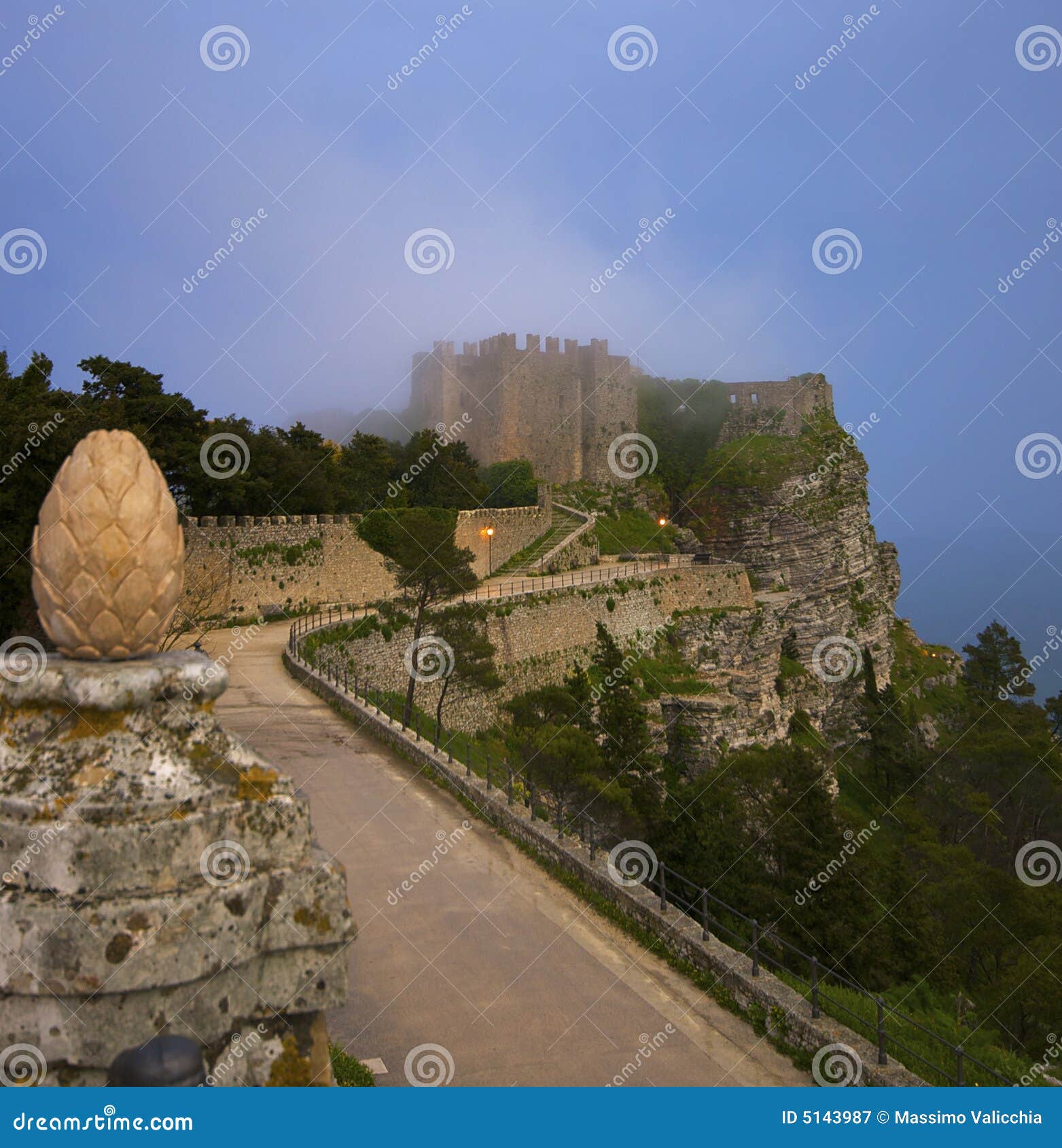 The Castle in the Fog stock image. Image of ages, italy - 5143987