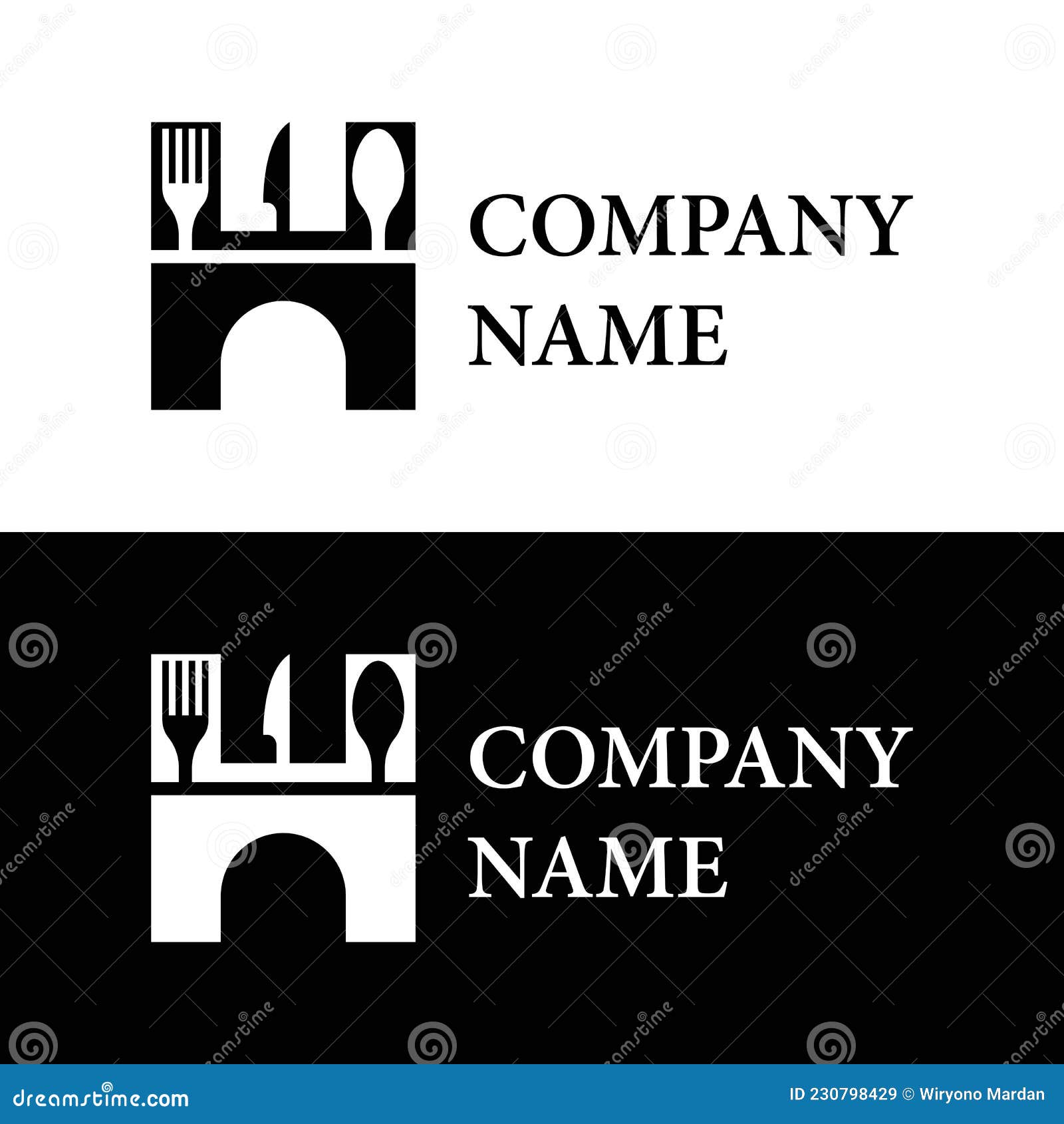 Castle Food Logo Vector Icon Design Stock Vector - Illustration of ...