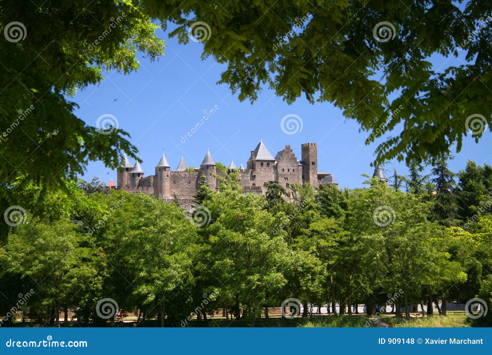 Castle in the forest stock photo. Image of foliage, architecture - 909148