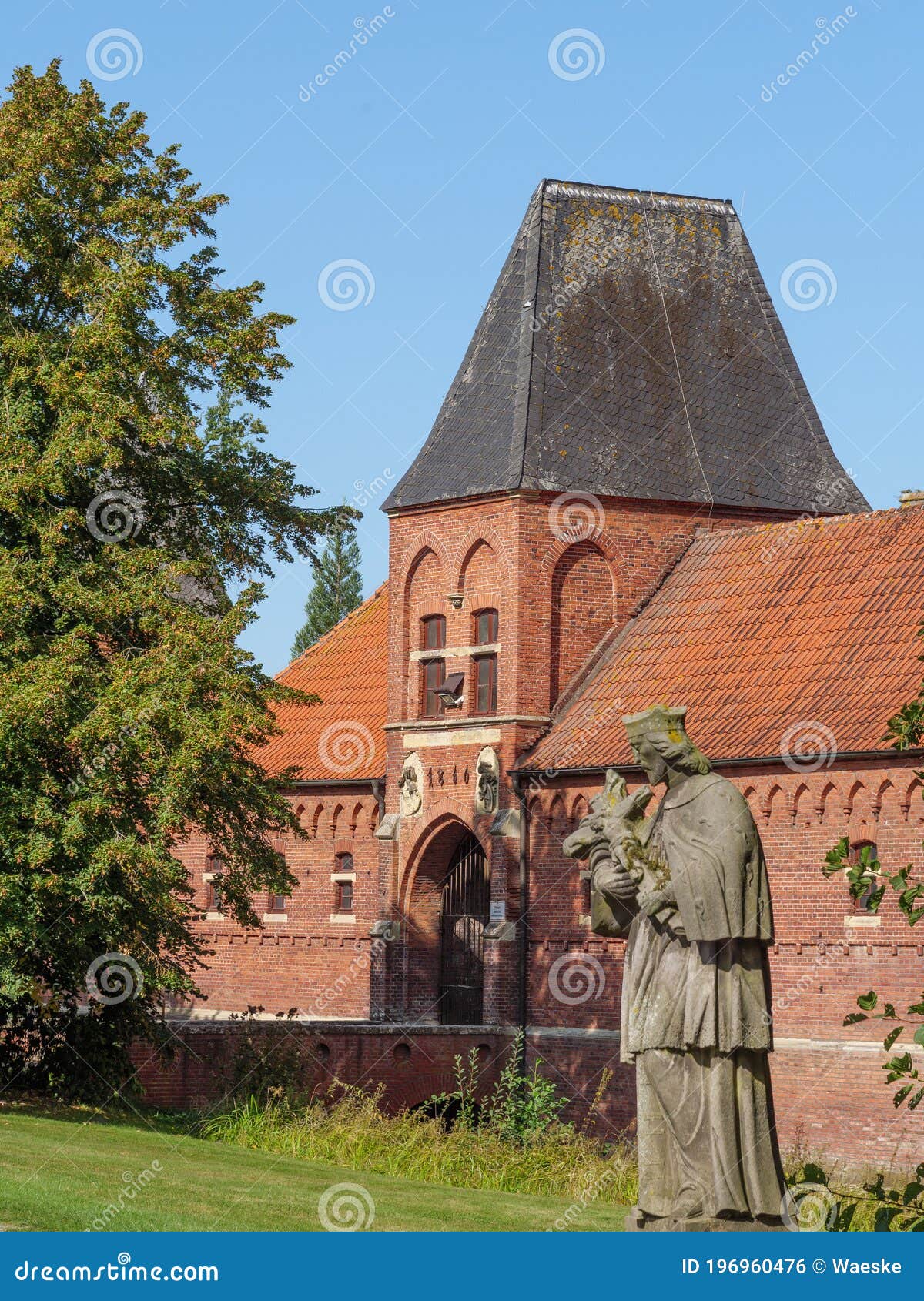 Castle in the Forest of Legden Stock Photo - Image of bridge, water ...