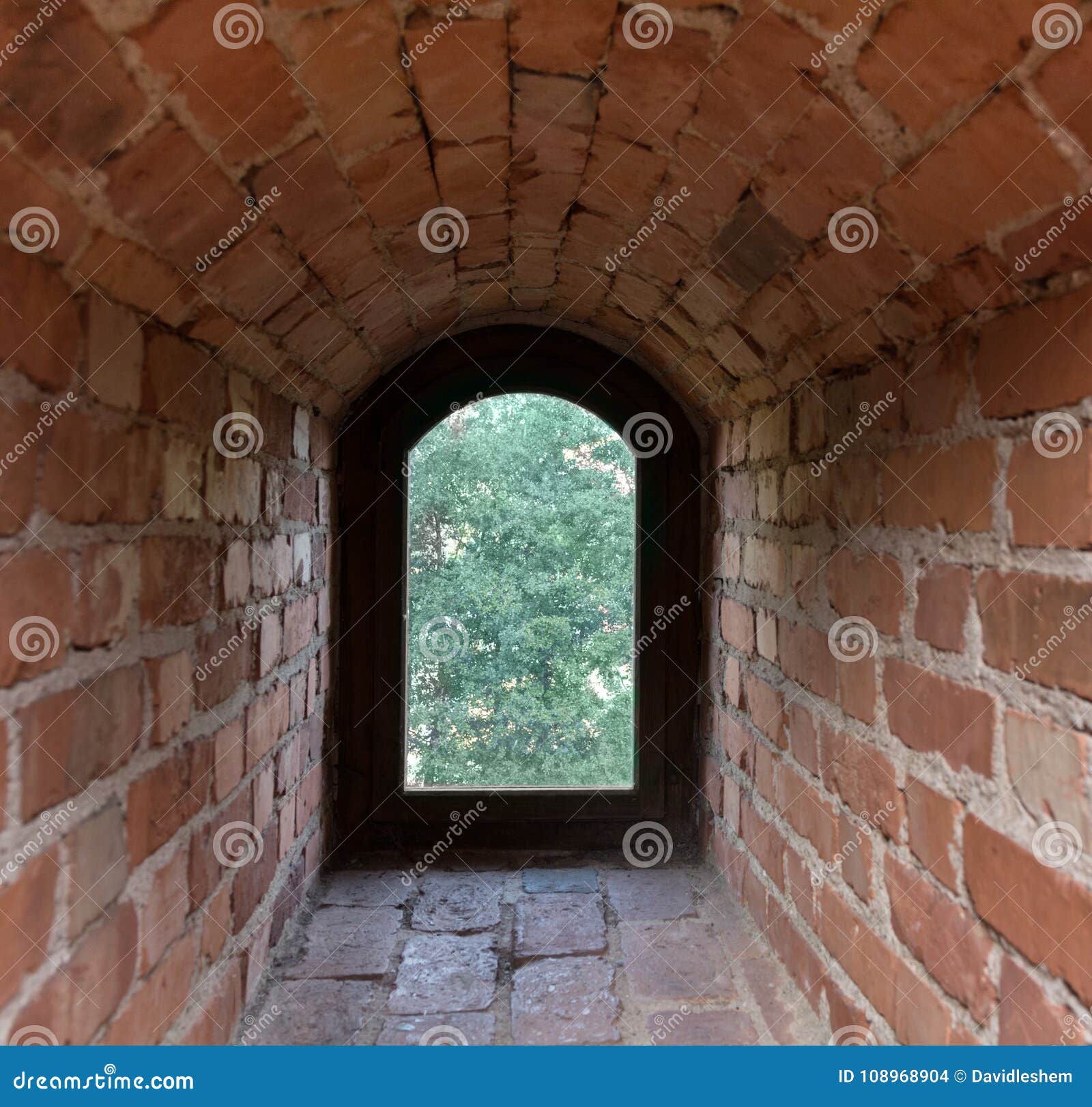 Castle Fortress Bright Window Stock Photo - Image of ancient, bricks ...