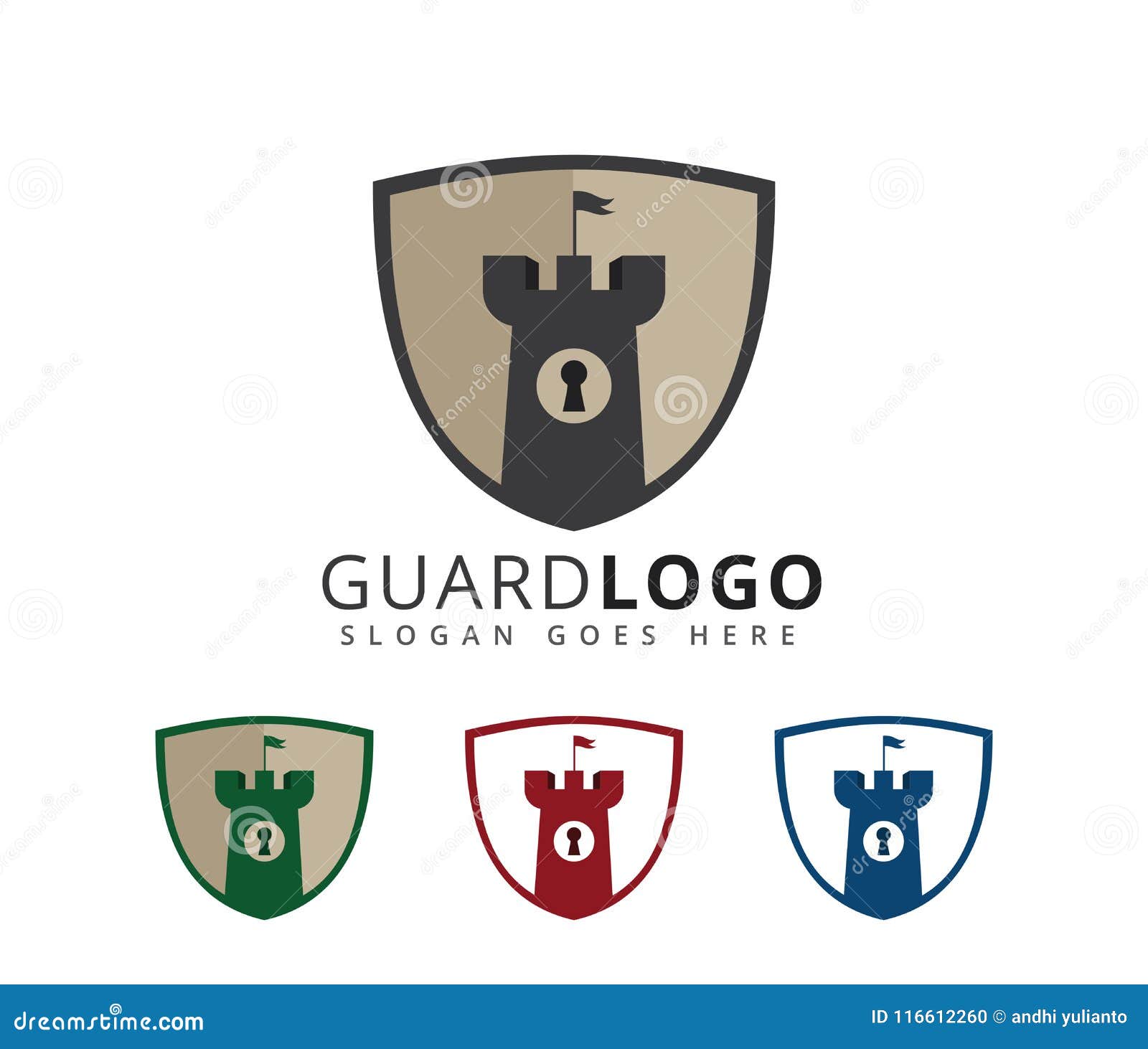 Castle Fortress Stronghold Security Vector Icon Logo Design Stock ...
