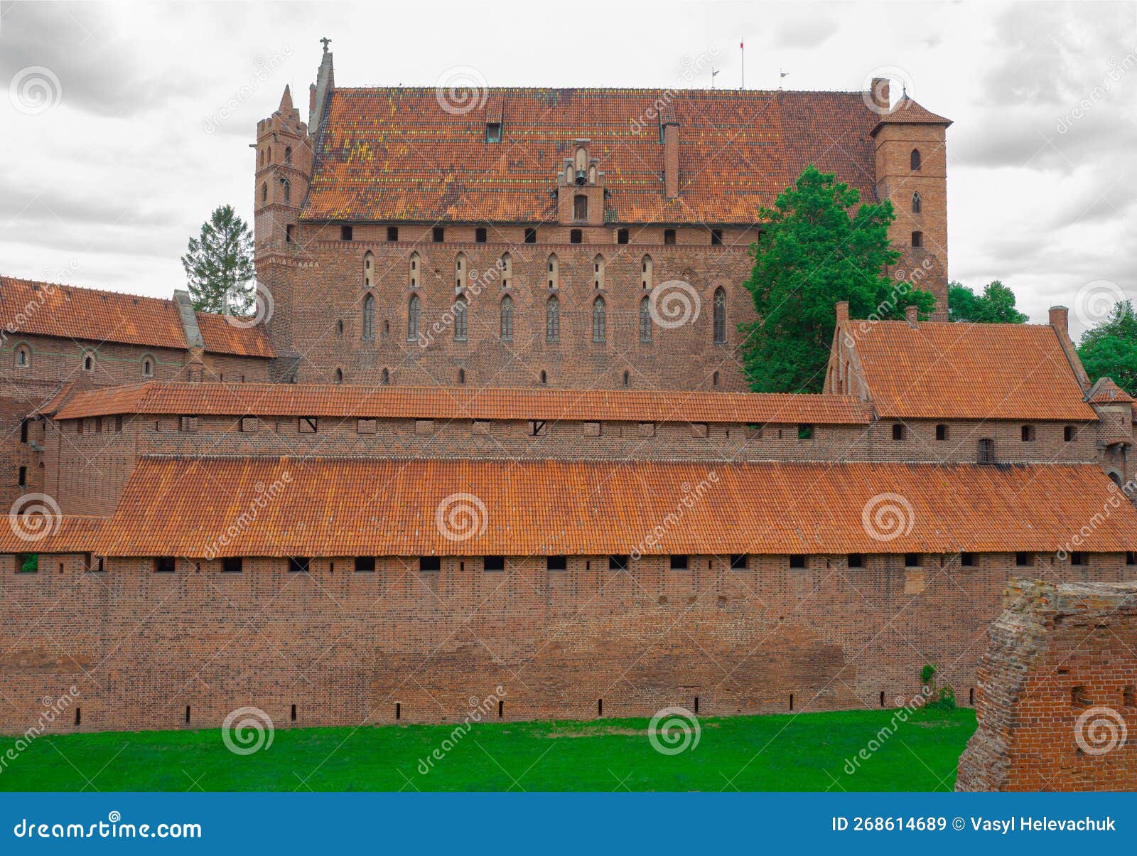 Castle Fragment of the Teutonic Knights Order in Malbork Stock Image ...