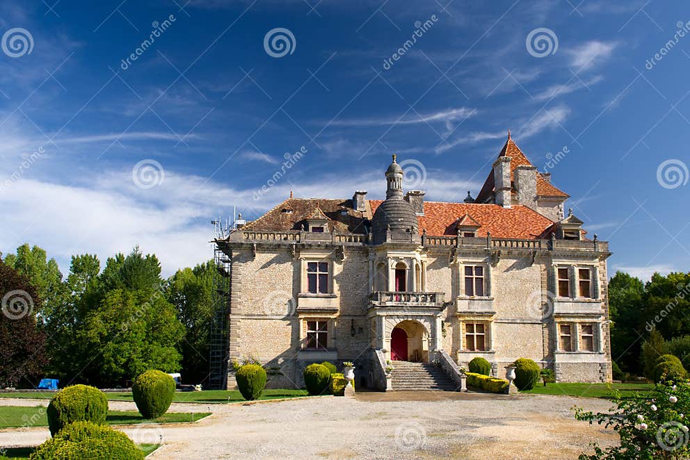 Castle in France stock photo. Image of charente, french - 22039734