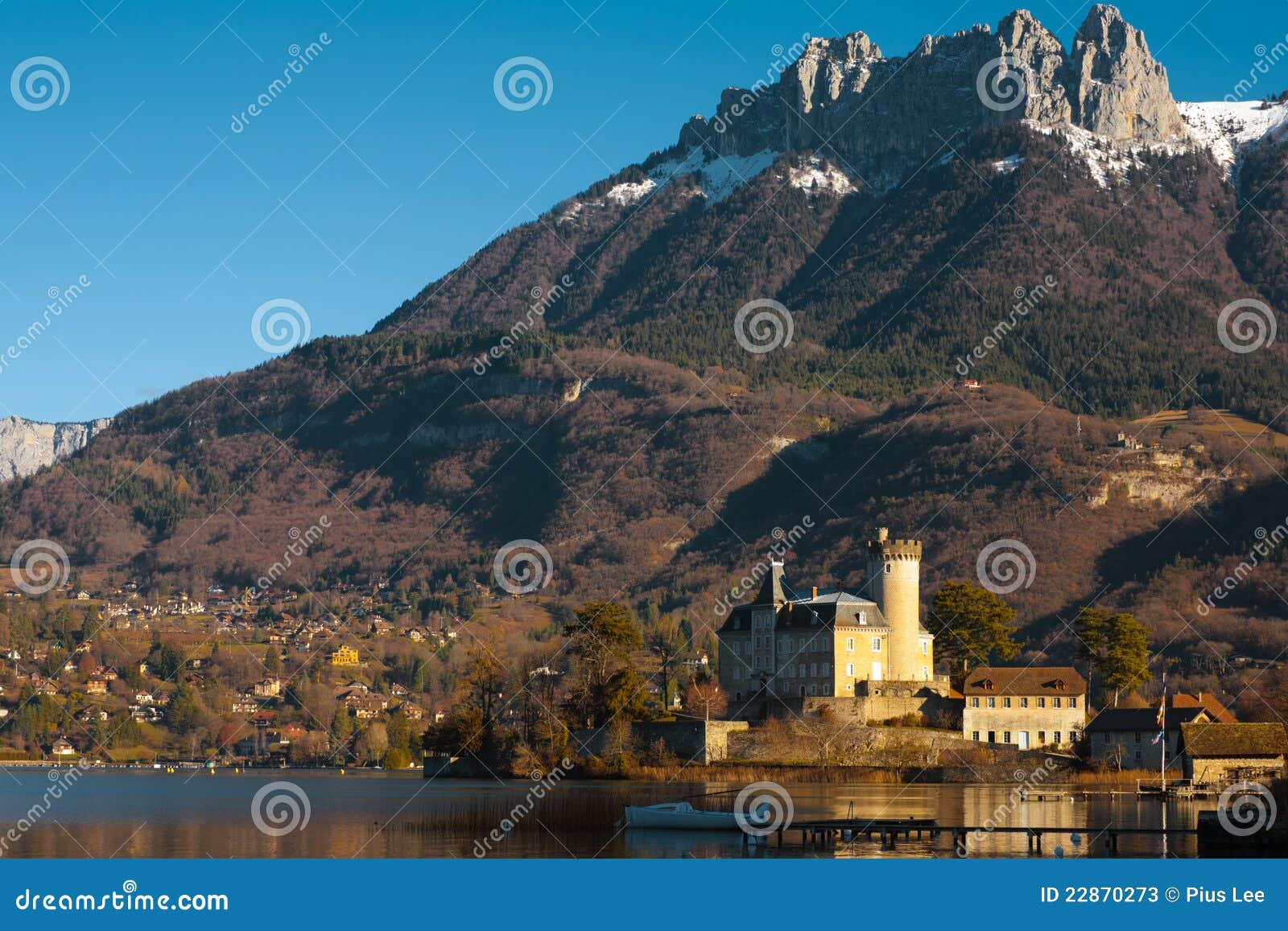 Castle French Alps Horizontal Stock Image - Image of copy, landscape ...