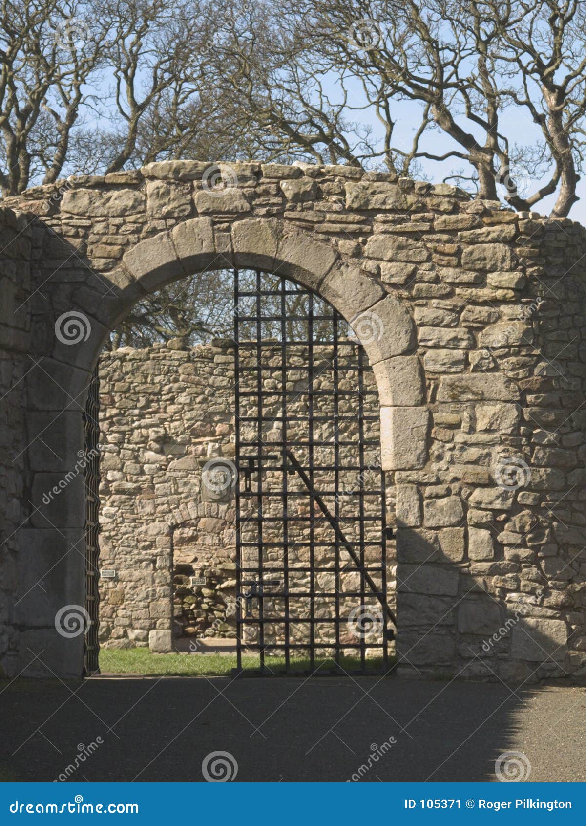 Castle Gate stock image. Image of door, iron, history, grass - 105371