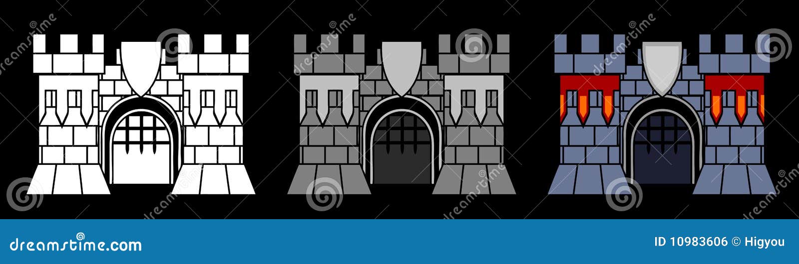 Castle Gate stock vector. Illustration of symbol, protection - 10983606