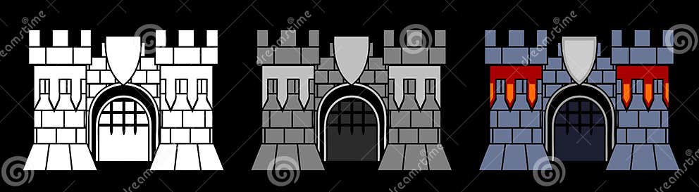 Castle Gate stock vector. Illustration of symbol, protection - 10983606