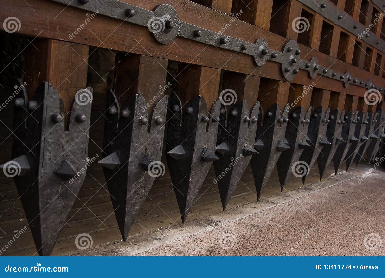 Castle gate stock photo. Image of grate, construction - 13411774
