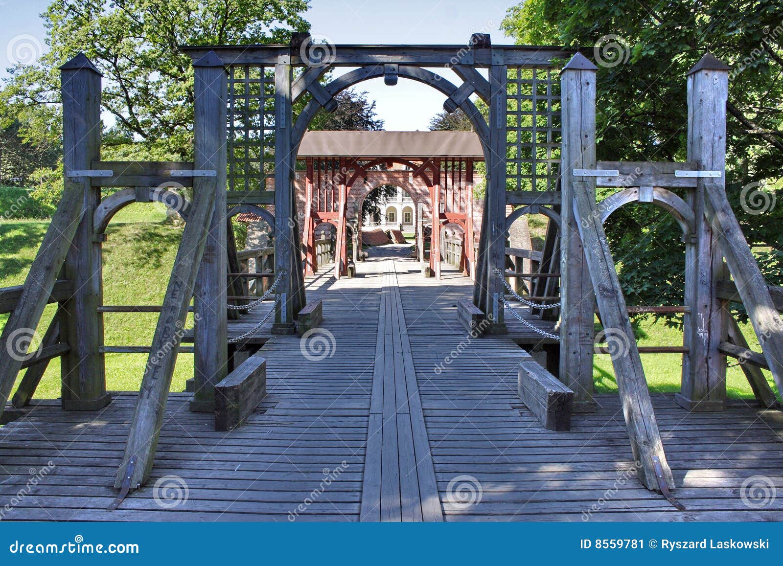 Castle gate and bridge stock image. Image of wall, radwilla - 8559781