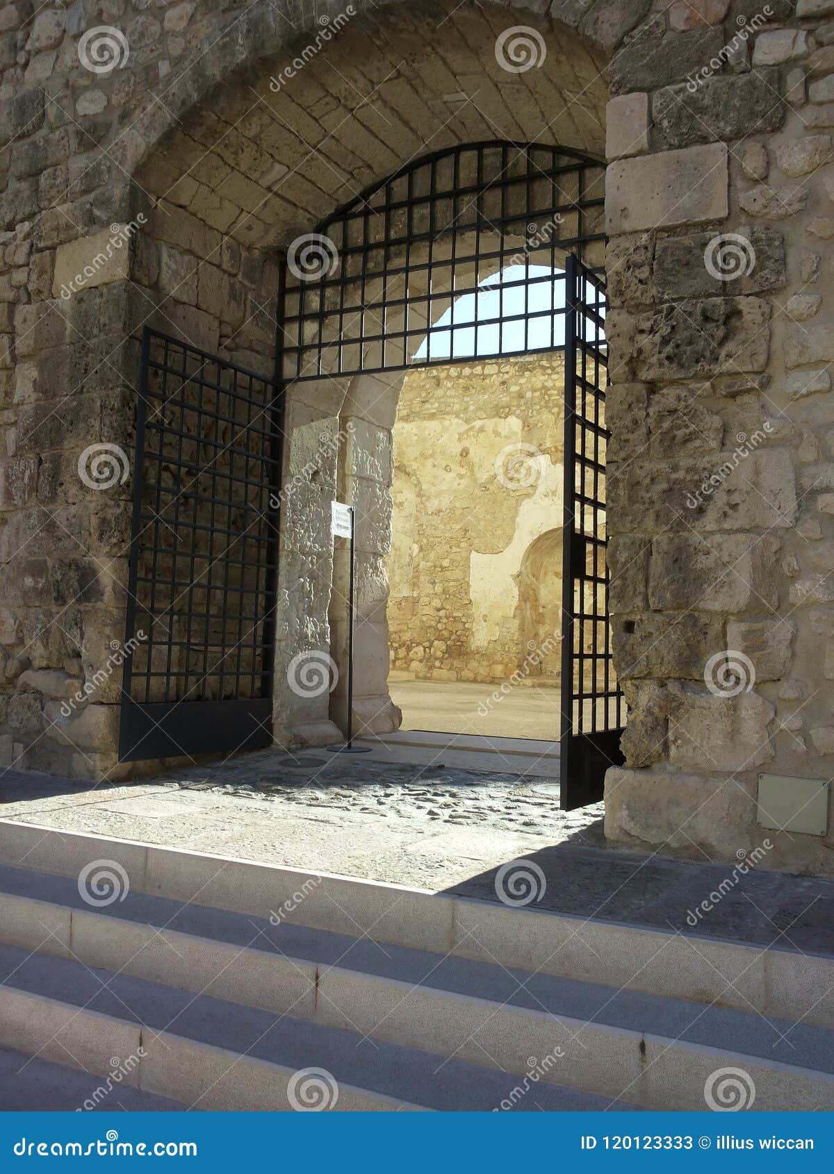 Castle gate stock image. Image of manfredonia, castle - 120123333