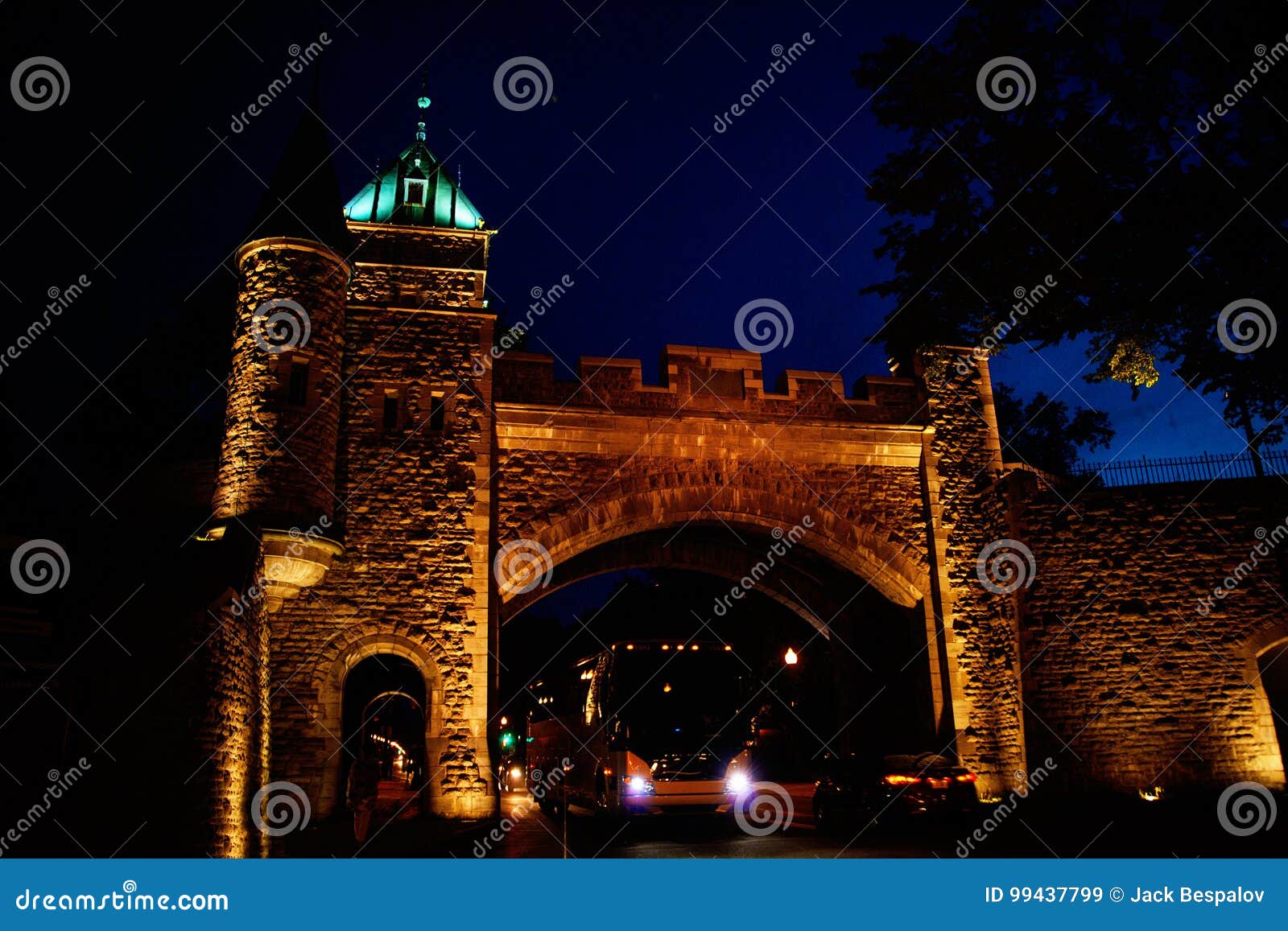 The castle gate stock image. Image of arch, quebec, heritage - 99437799