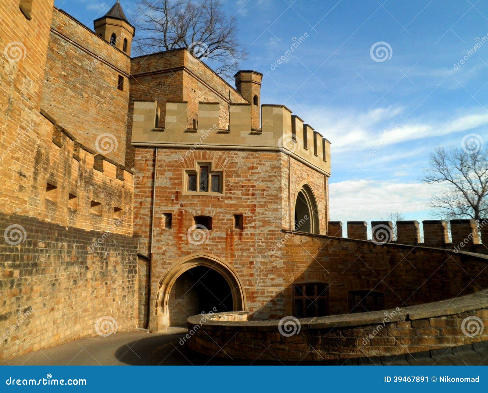 Castle Gate in Germany stock image. Image of german, clouds - 39467891
