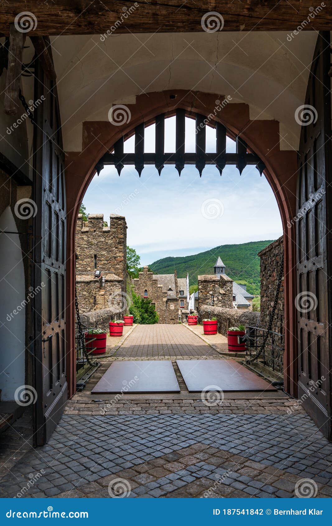 Castle Gate at Reichenstein Castle. Stock Photo - Image of europe ...