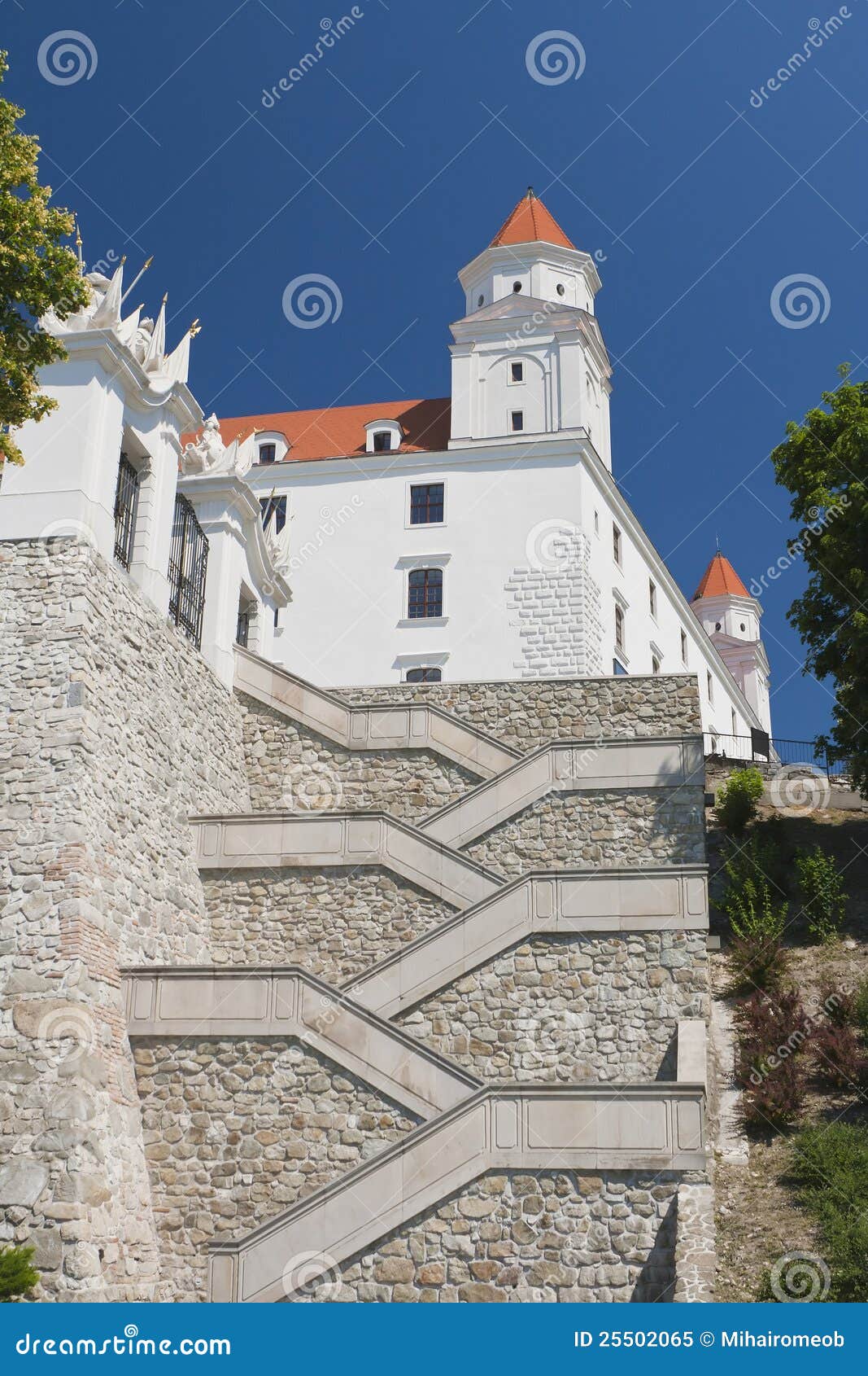 Castle, gate, stairs stock image. Image of fort, blue - 25502065