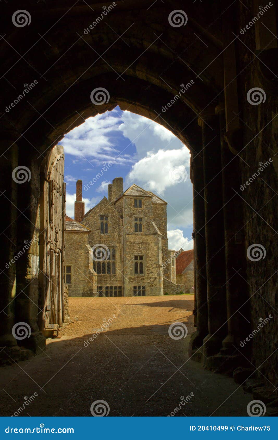 Castle gates stock image. Image of house, chimney, gates - 20410499