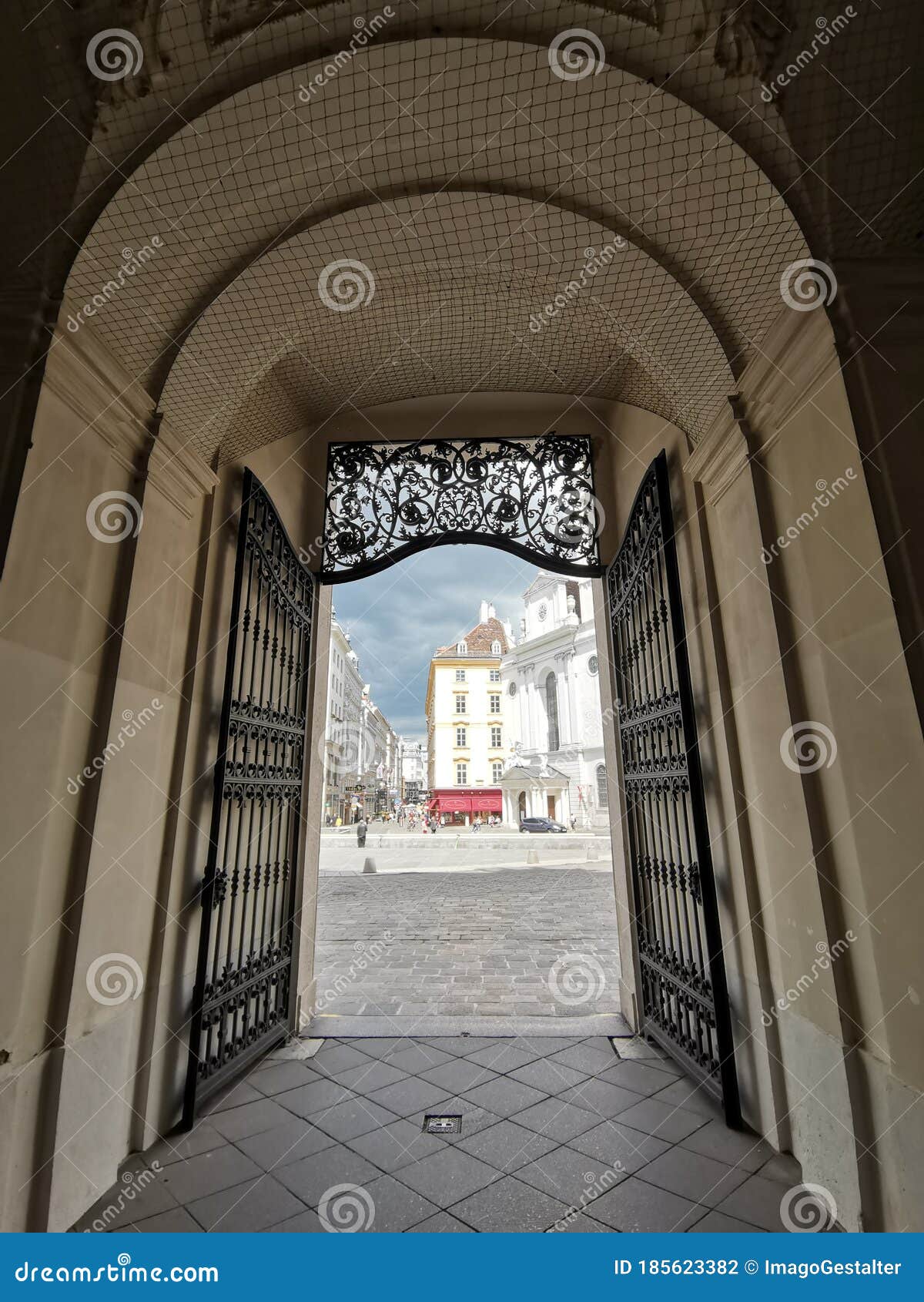 Castle Gates Open To Town Square Editorial Photography - Image of ...