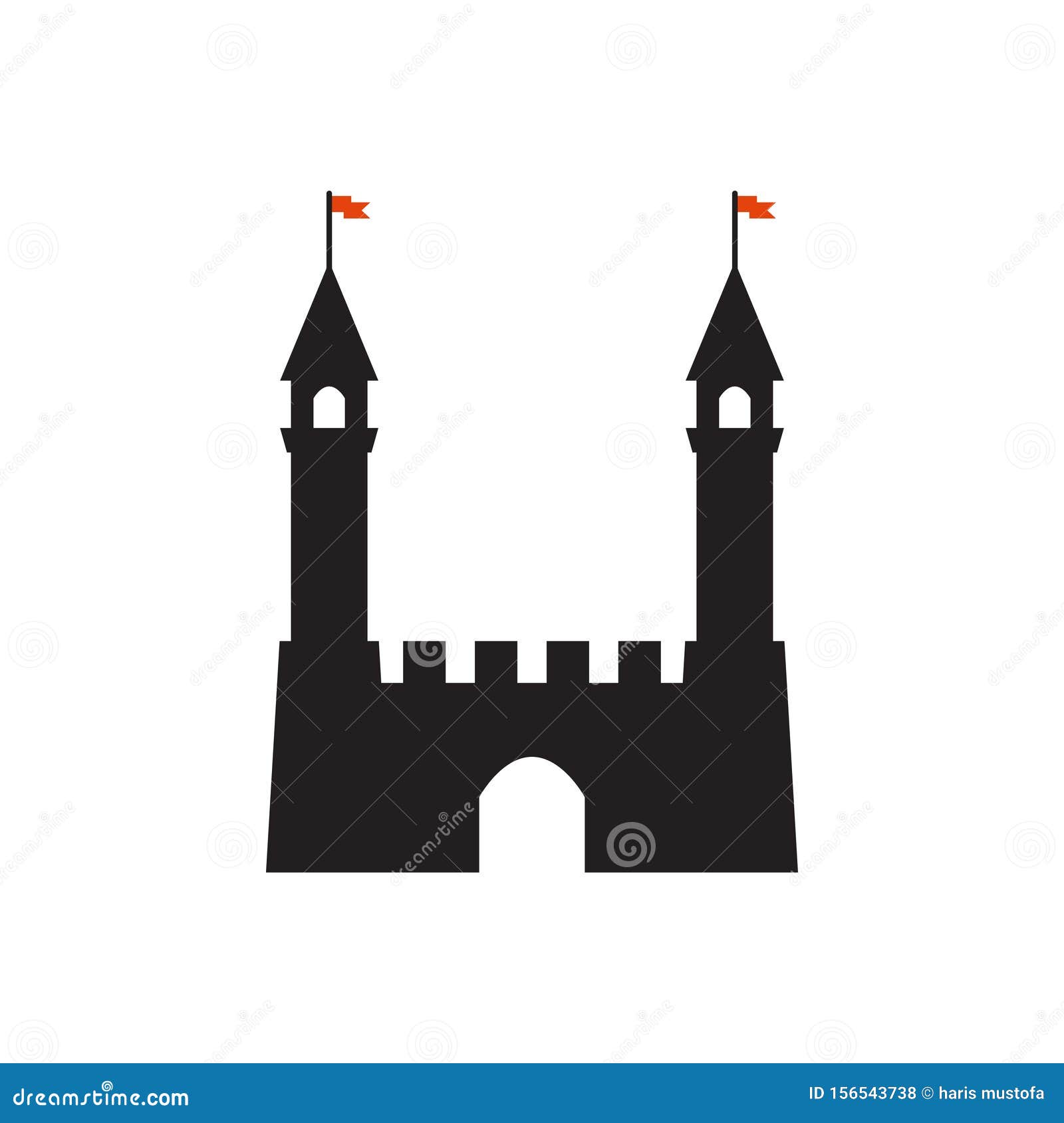 Castle Graphic Design Template Vector Isolated Illustration Stock ...