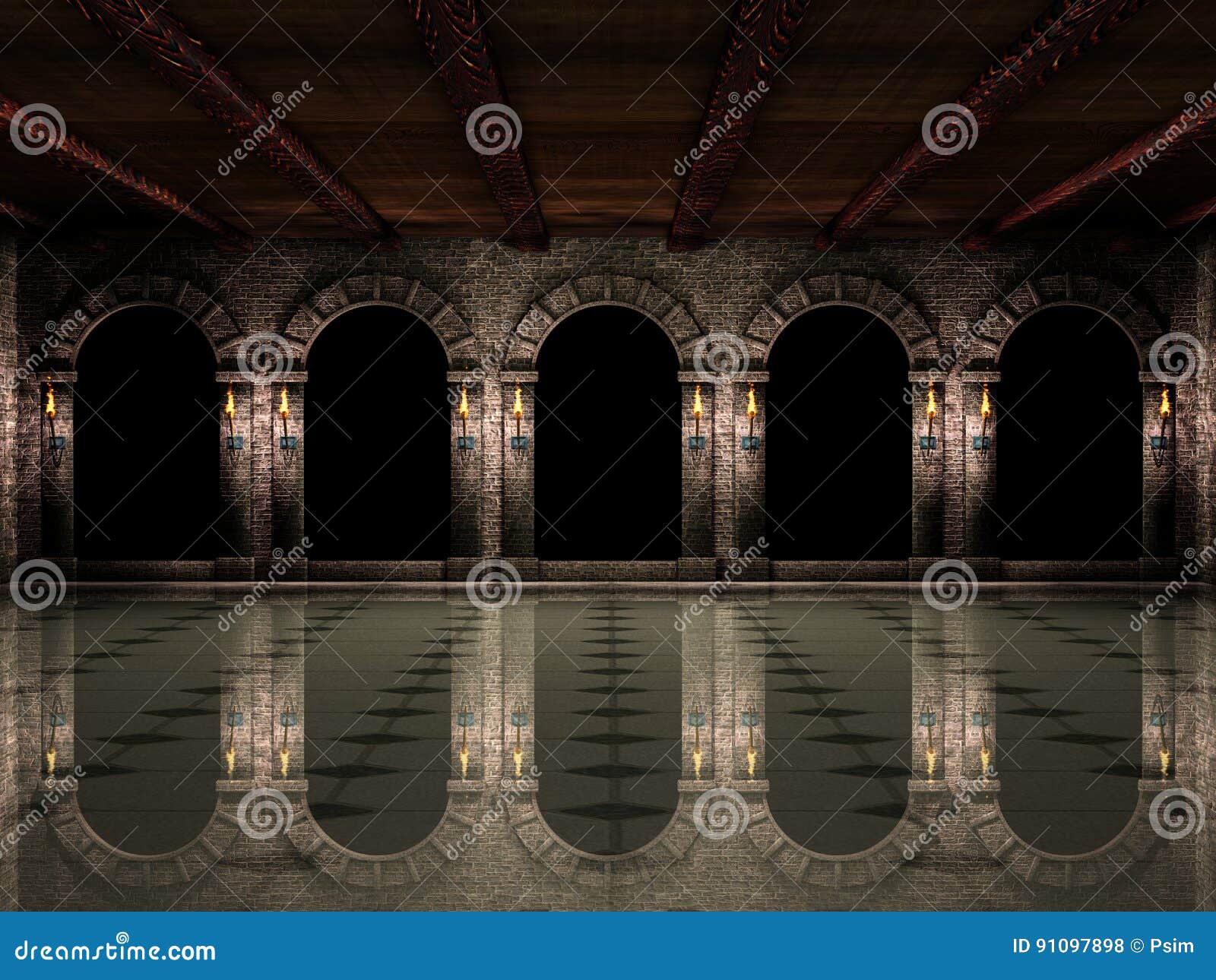 Castle Hall Cartoon Vector | CartoonDealer.com #81876421