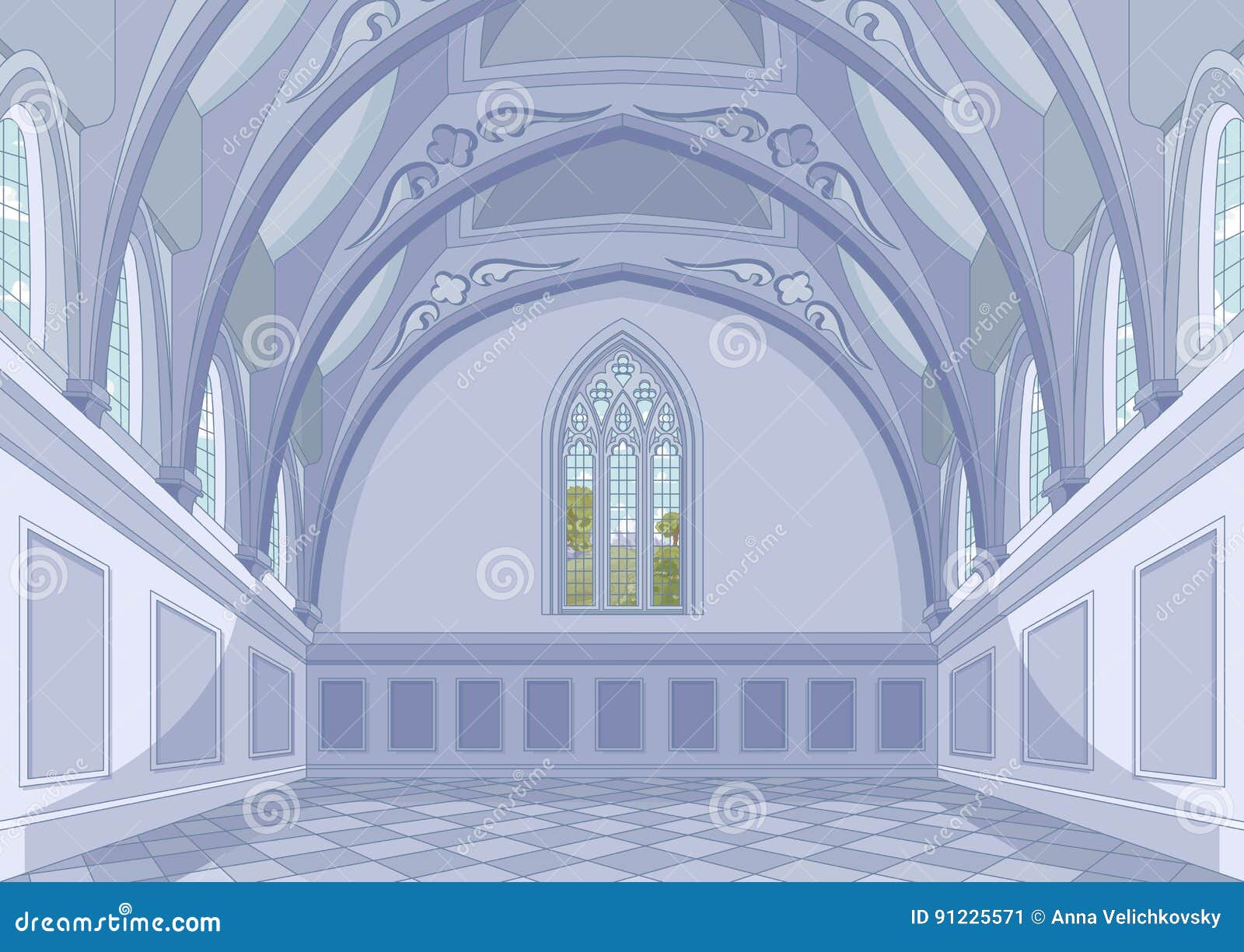 Castle Hall Cartoon Vector | CartoonDealer.com #81876421