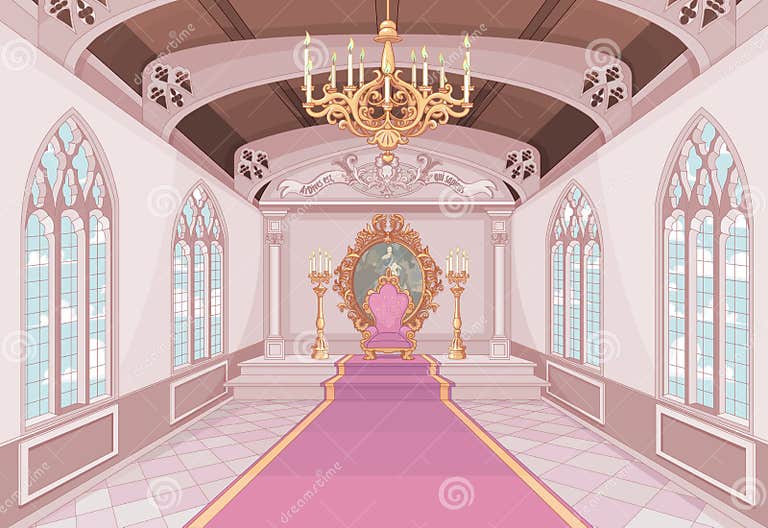 Castle Hall stock vector. Illustration of fairytale, kingdom - 91572959