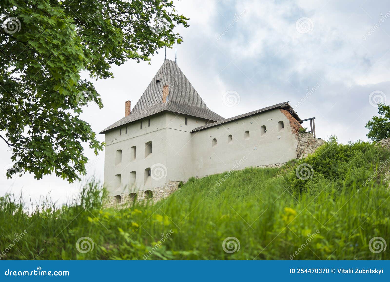 Castle of Halych at Summer stock photo. Image of green - 254470370