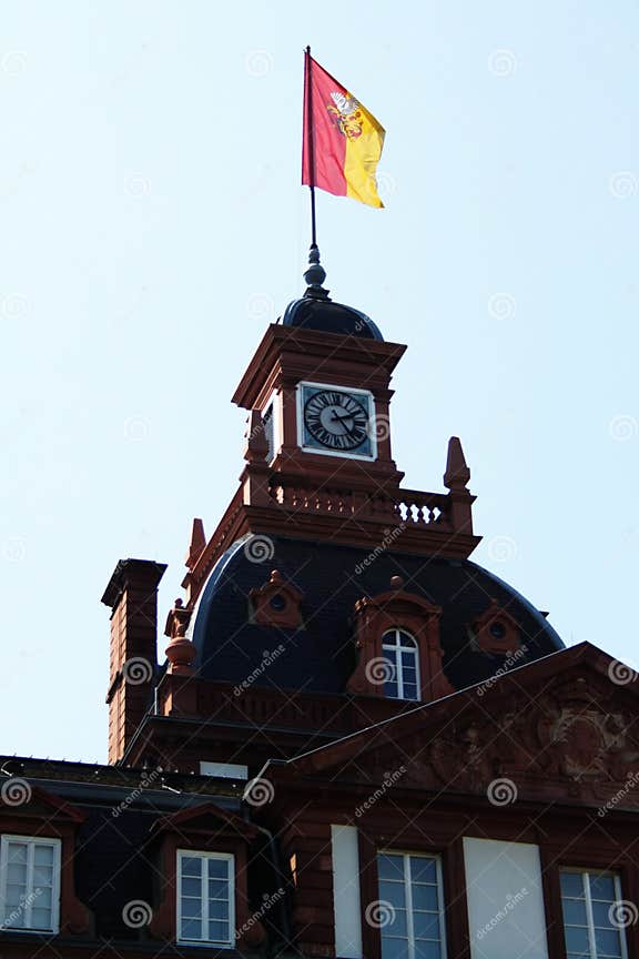 Castle in Hanau editorial stock photo. Image of flag - 78382998