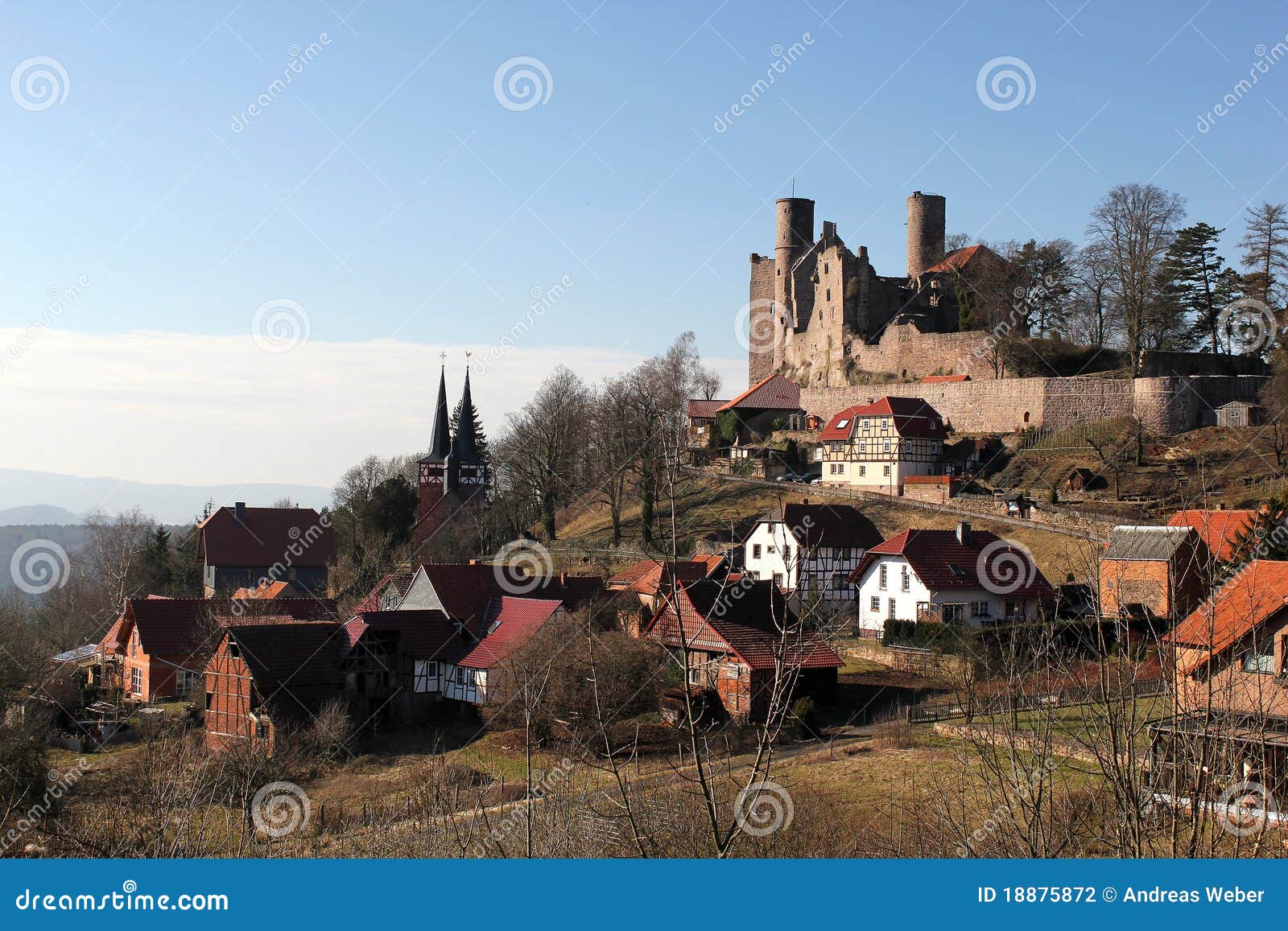 Castle Hanstein in Thuringia Stock Photo - Image of german, medieval ...