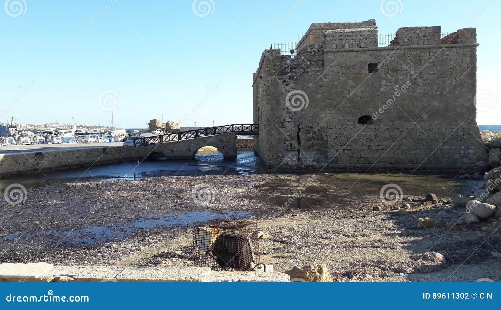 CASTLE and HARBOUR stock photo. Image of boat, sunny - 89611302