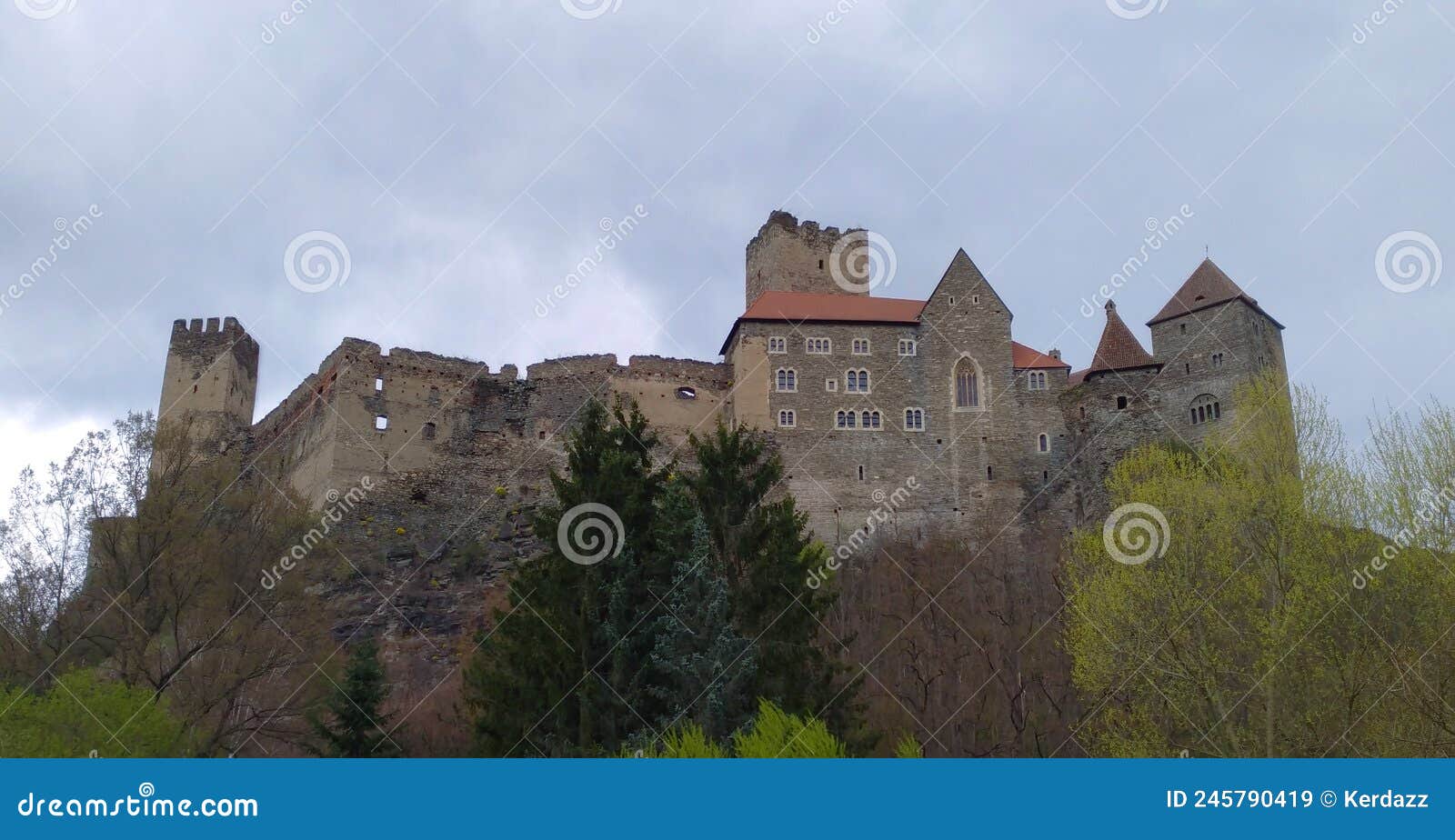 Castle of Hardegg in Austria Stock Image - Image of park, heritage ...