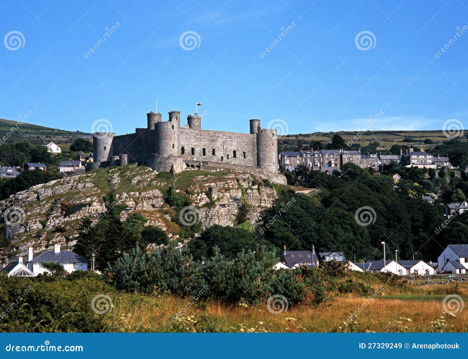 Castle, Harlech, Wales. Royalty-Free Stock Photography | CartoonDealer ...