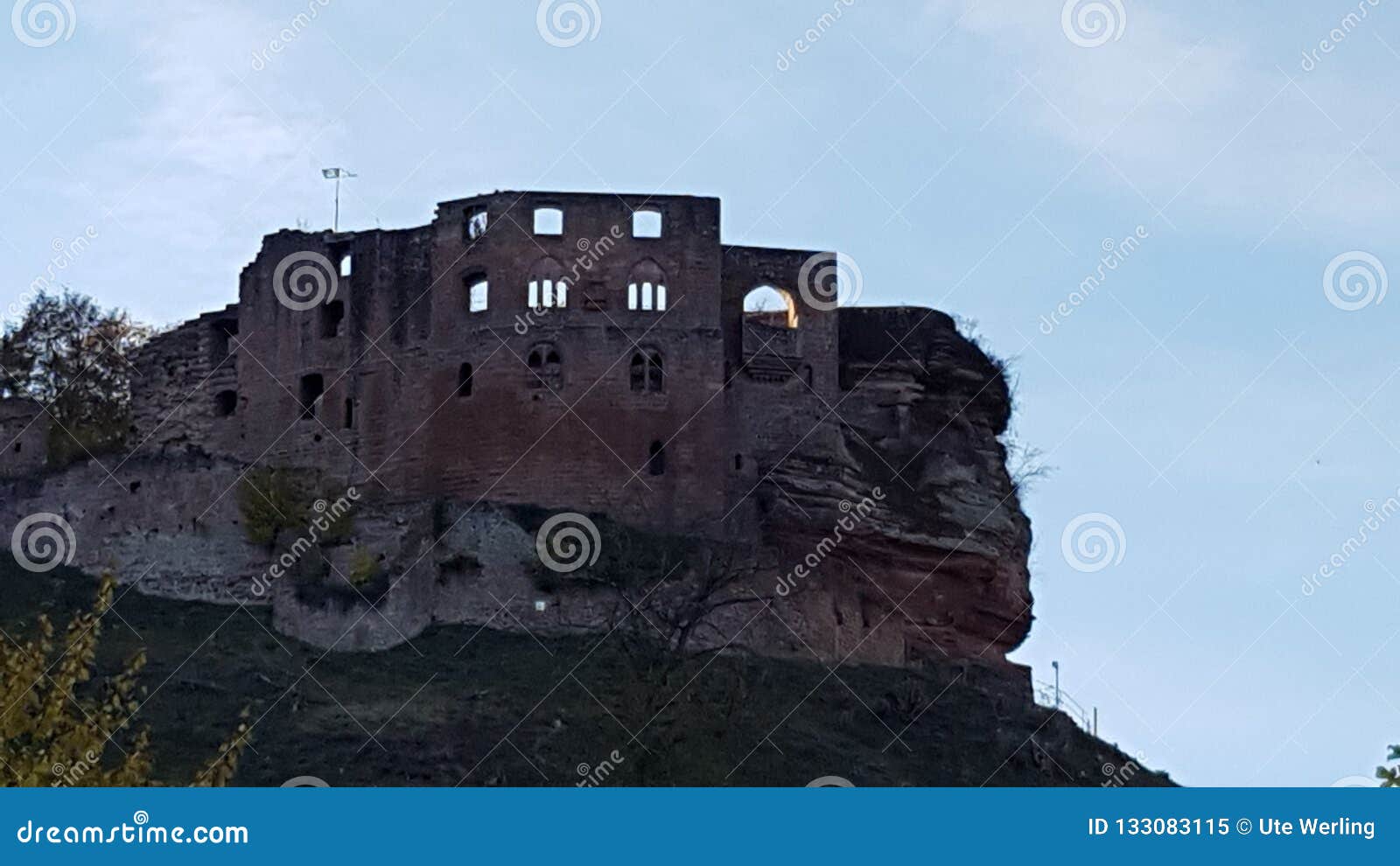 Castle on hill stock image. Image of outside, hill, castle - 133083115